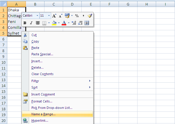 Drop-down list in excel | Mohammed Sajjad